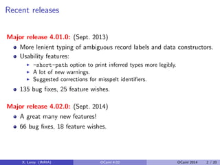 O caml2014 leroy-slides | PDF | Programming Languages | Computing