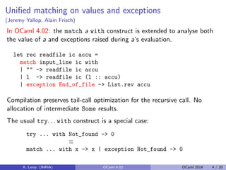 O caml2014 leroy-slides | PDF | Programming Languages | Computing