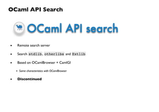 OCamlOScope: a New OCaml API Search | PPT