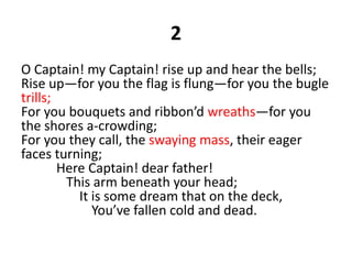 Module-3 American Poetry "O Captain! My Captain! | PPTX