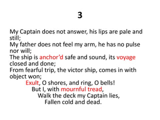 Module-3 American Poetry "O Captain! My Captain! | PPTX
