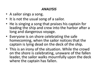 Module-3 American Poetry "O Captain! My Captain! | PPTX