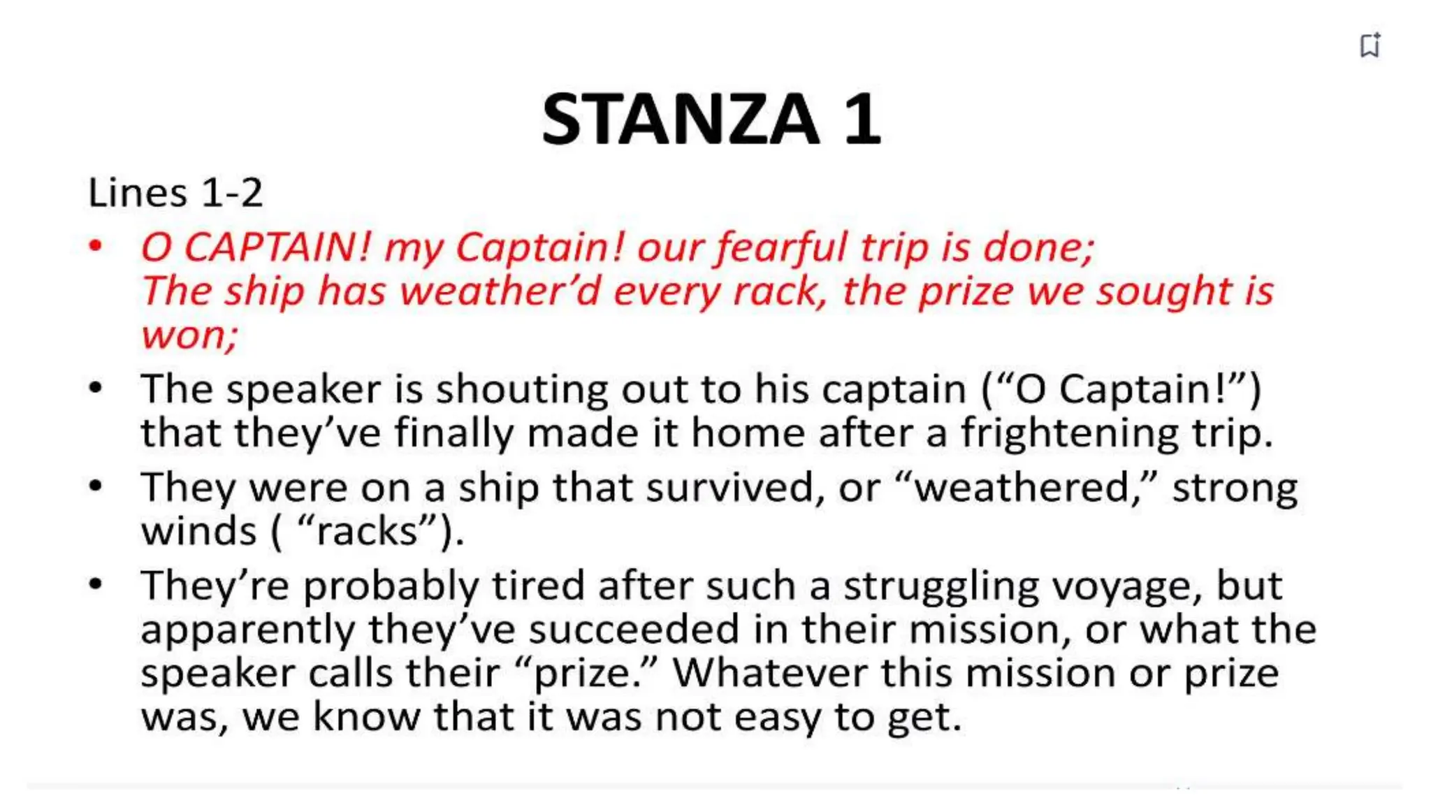 o captain my captain poem by Walt Whitman | PPTX