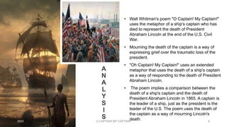 o captain my captain poem by Walt Whitman | PPTX