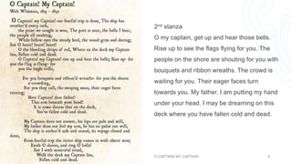 o captain my captain poem by Walt Whitman | PPT