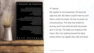 o captain my captain poem by Walt Whitman | PPT