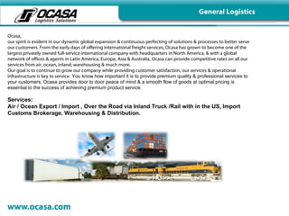 Ocasa Logistics Full Service Supply Chain | PPT