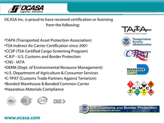 Ocasa Logistics Full Service Supply Chain | PPT