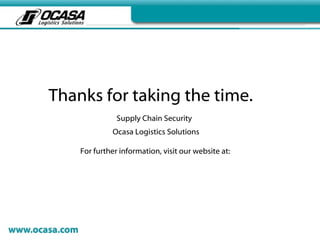 Ocasa Logistics Full Service Supply Chain | PPT