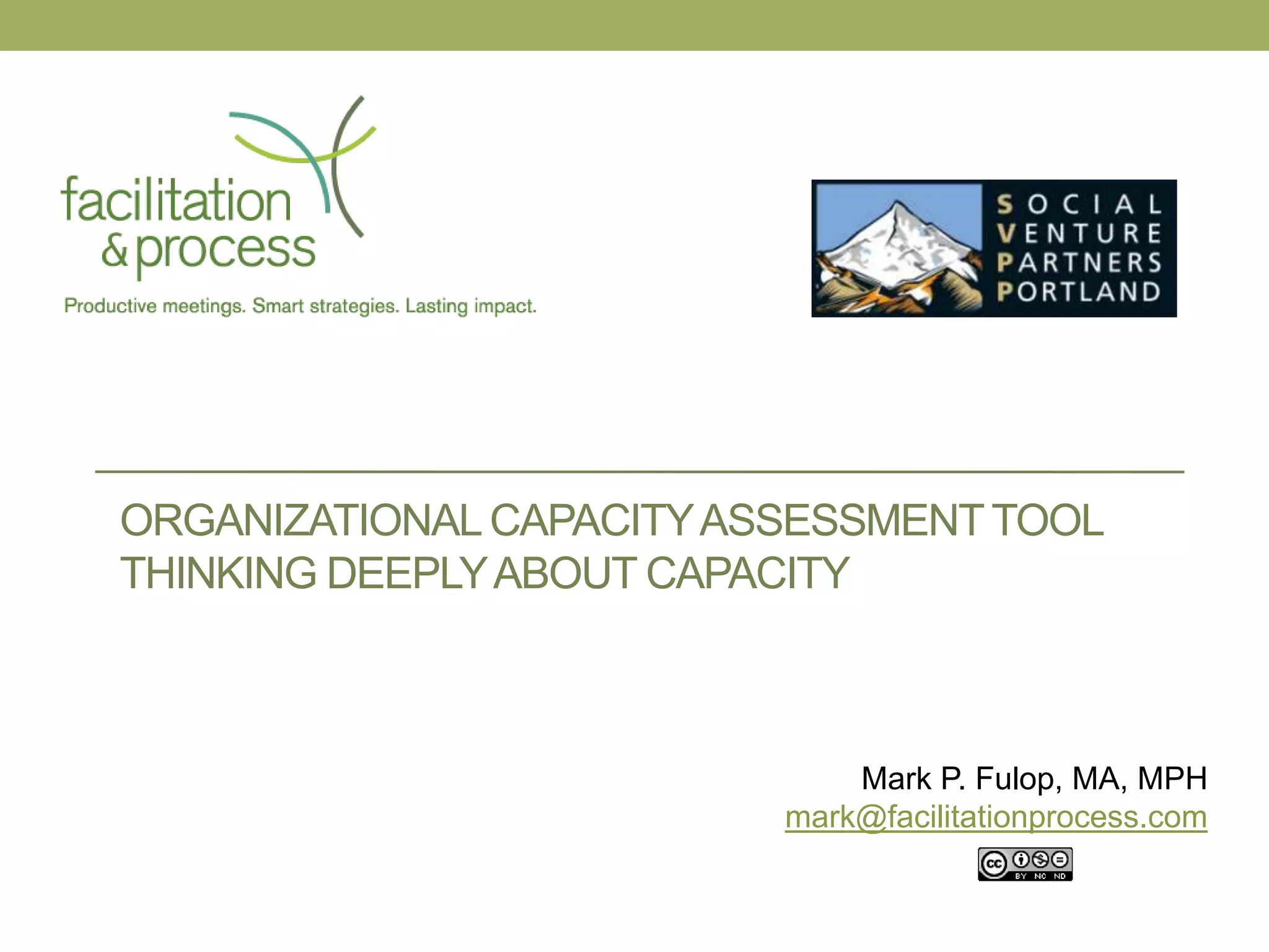 Organizational Capacity Assessment Tool | PPTX