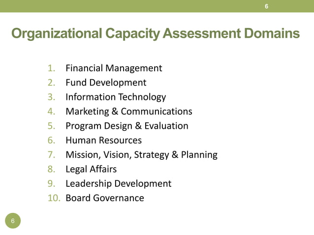 Organizational Capacity Assessment Tool | PPTX