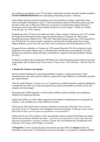 O catolicismo romano para leitura | DOC