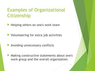 Organizational Citizenship Behavior | PPT