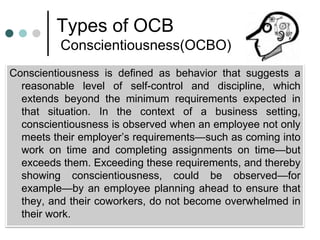 ORGANIZATIONAL CITIZENSHIP BEHAVIOR | PPTX
