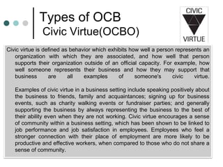 ORGANIZATIONAL CITIZENSHIP BEHAVIOR | PPTX
