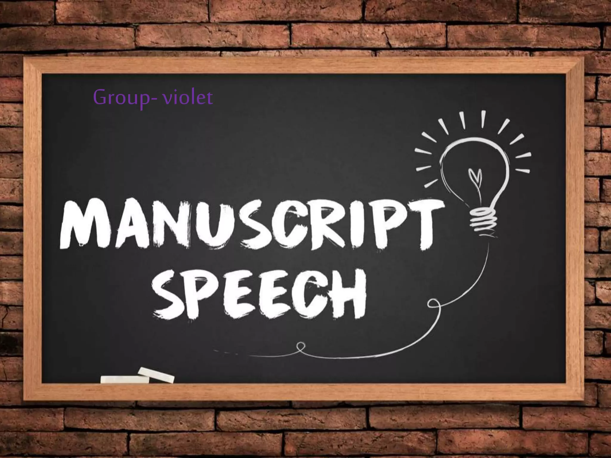 Manuscript Speech (Oral Communication Grade 11) | PPTX
