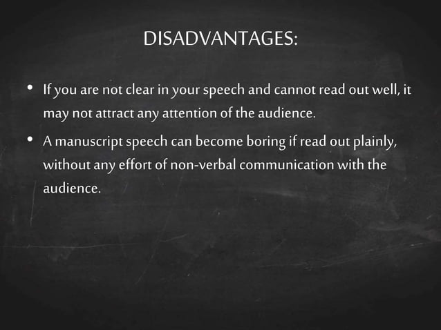 Manuscript Speech (Oral Communication Grade 11) | PPTX