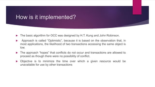 Optimistic concurrency control in Distributed Systems | PPTX