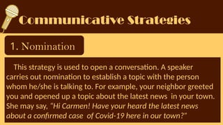 Oral Communication Quarter 1-Week1-- Various Communicative Strategies ...