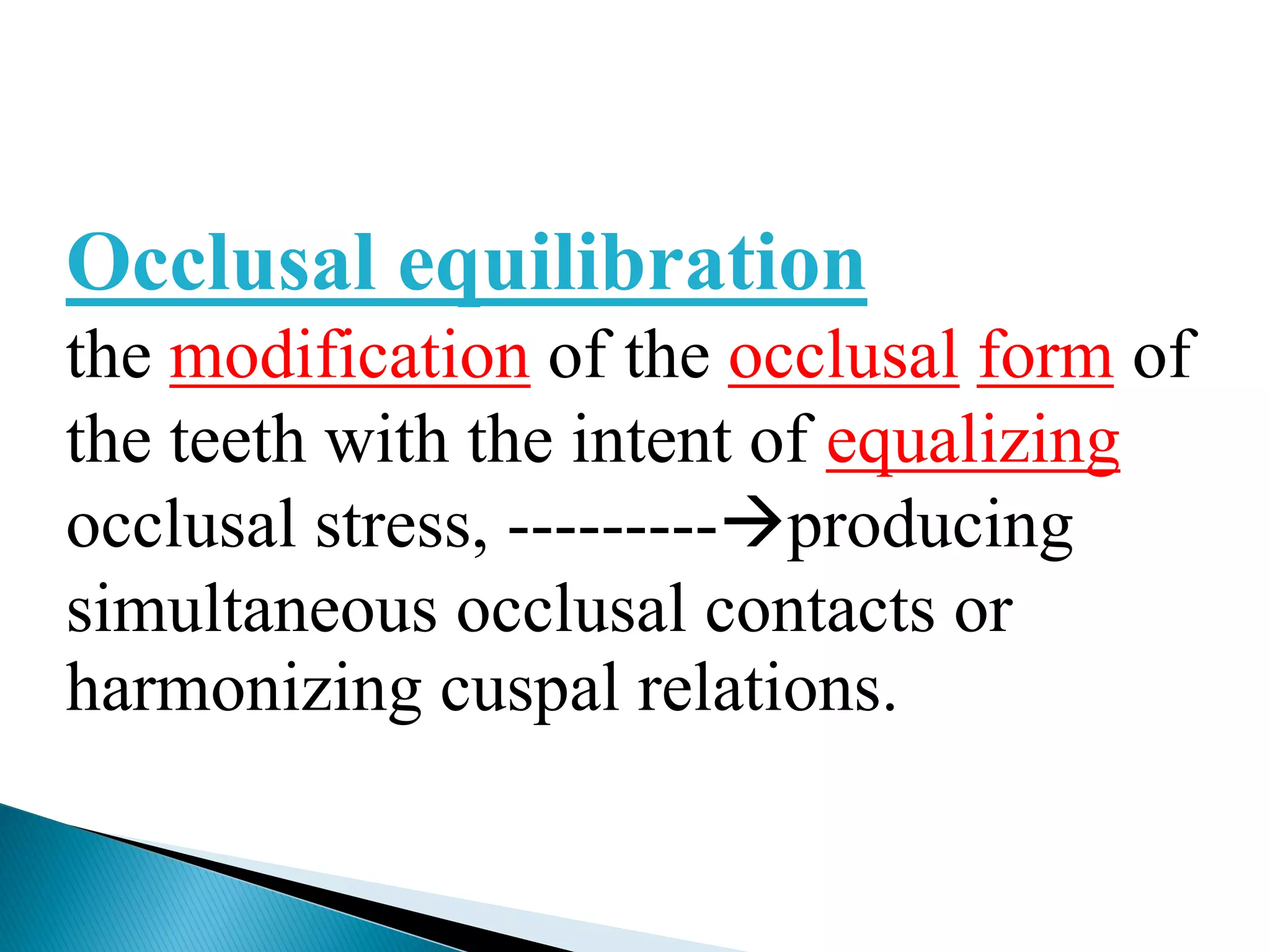 occlusal adjustment | PDF
