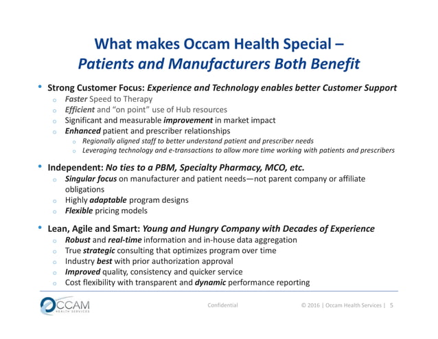 Occam health synopsis 3 7-16 | PPT