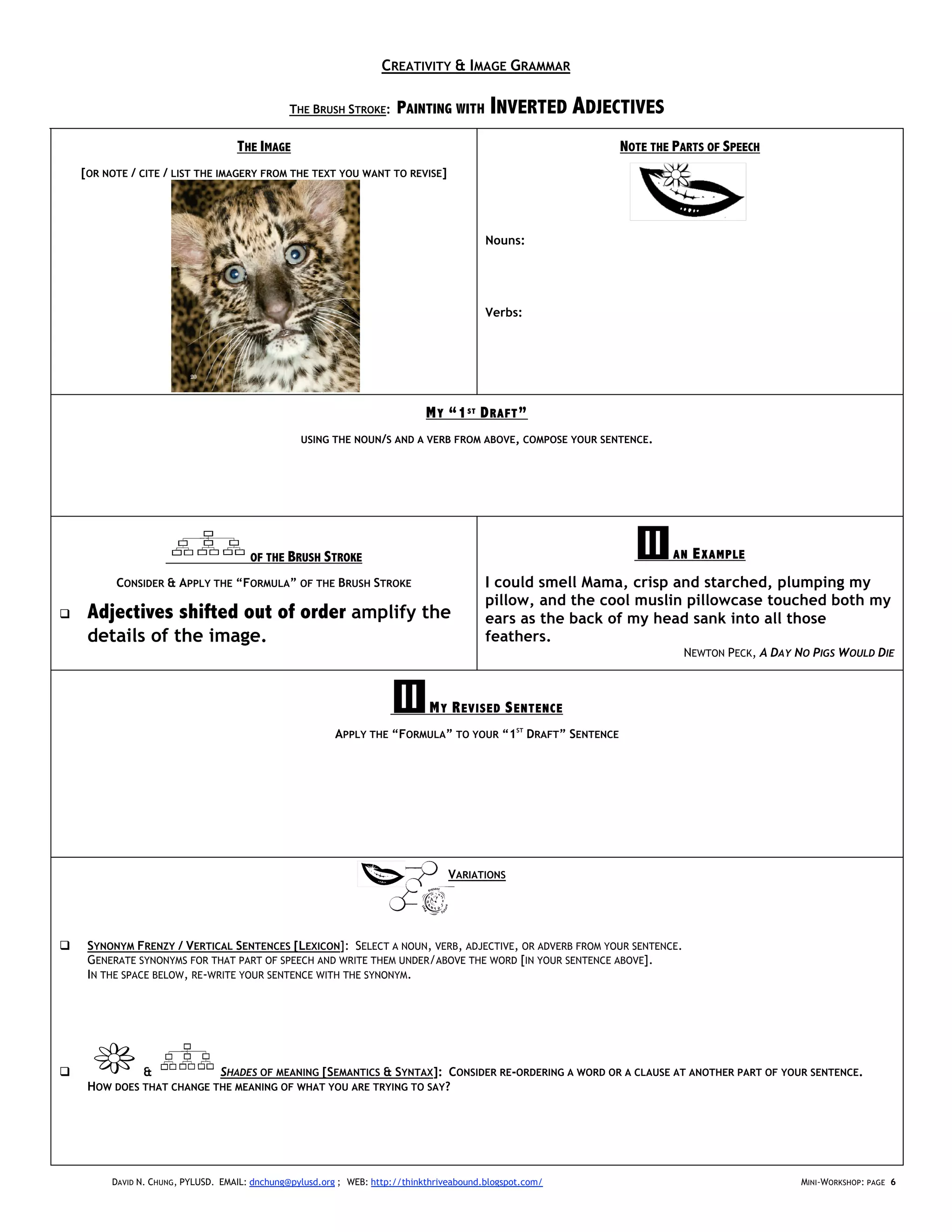 OCC GATE Workshop: CREATIVITY & IMAGE GRAMMAR | PDF