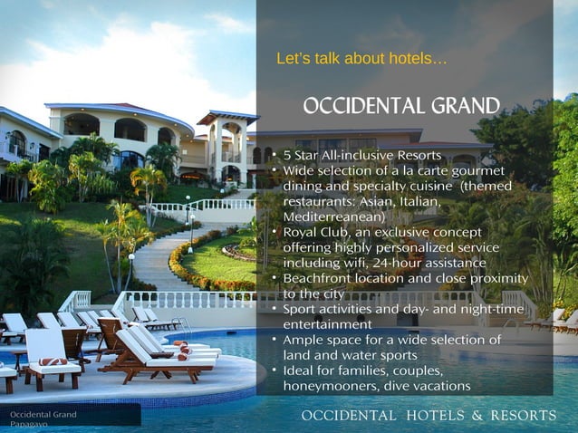 Introducing "Occidental Hotels & Resorts" | PPT