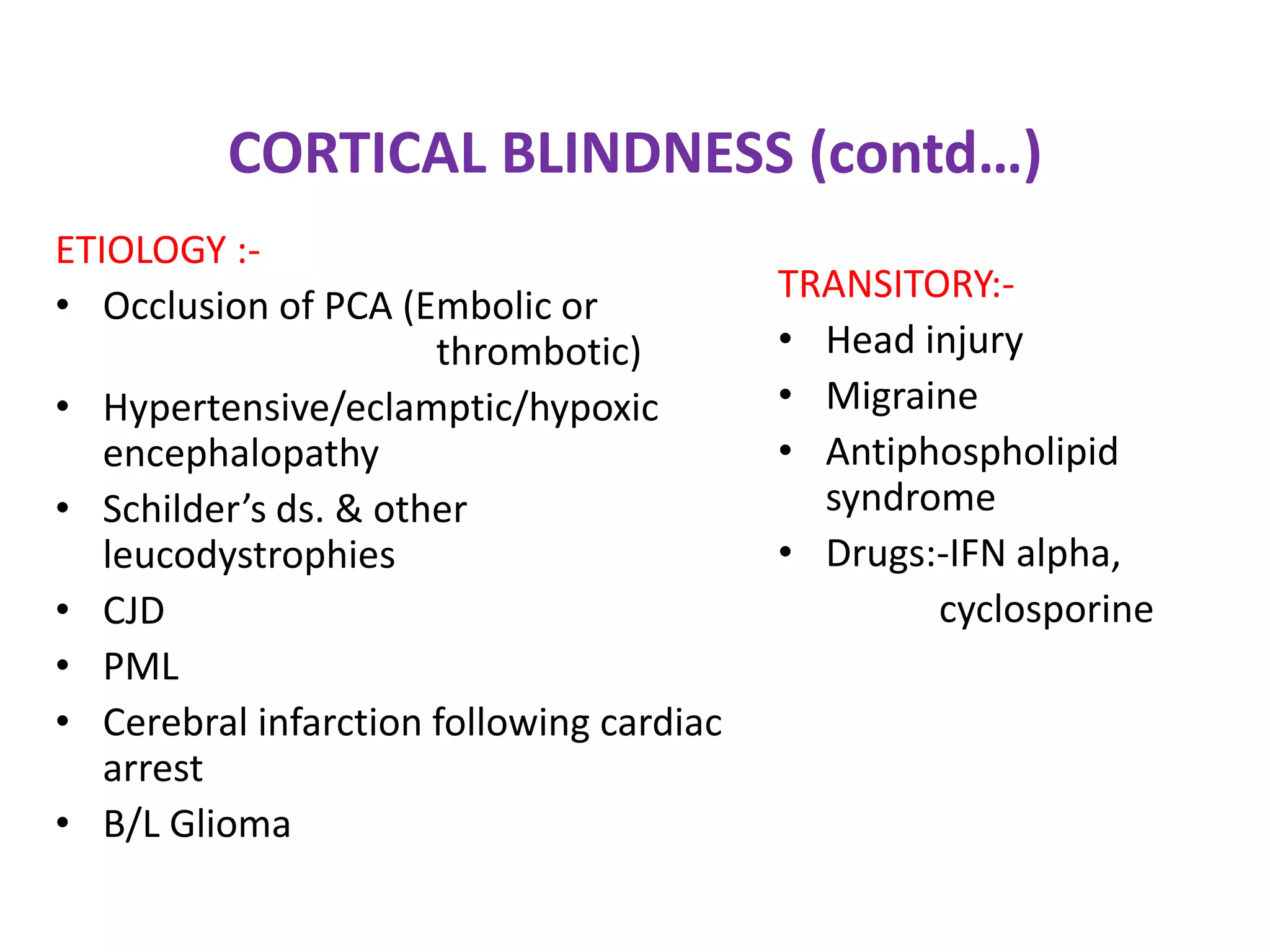 Occipital lobe 2 syndromes nwnw ppt | PPTX
