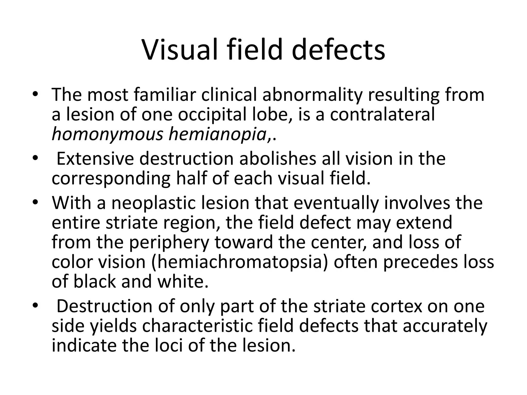 Occipital lobe ppt | PPTX