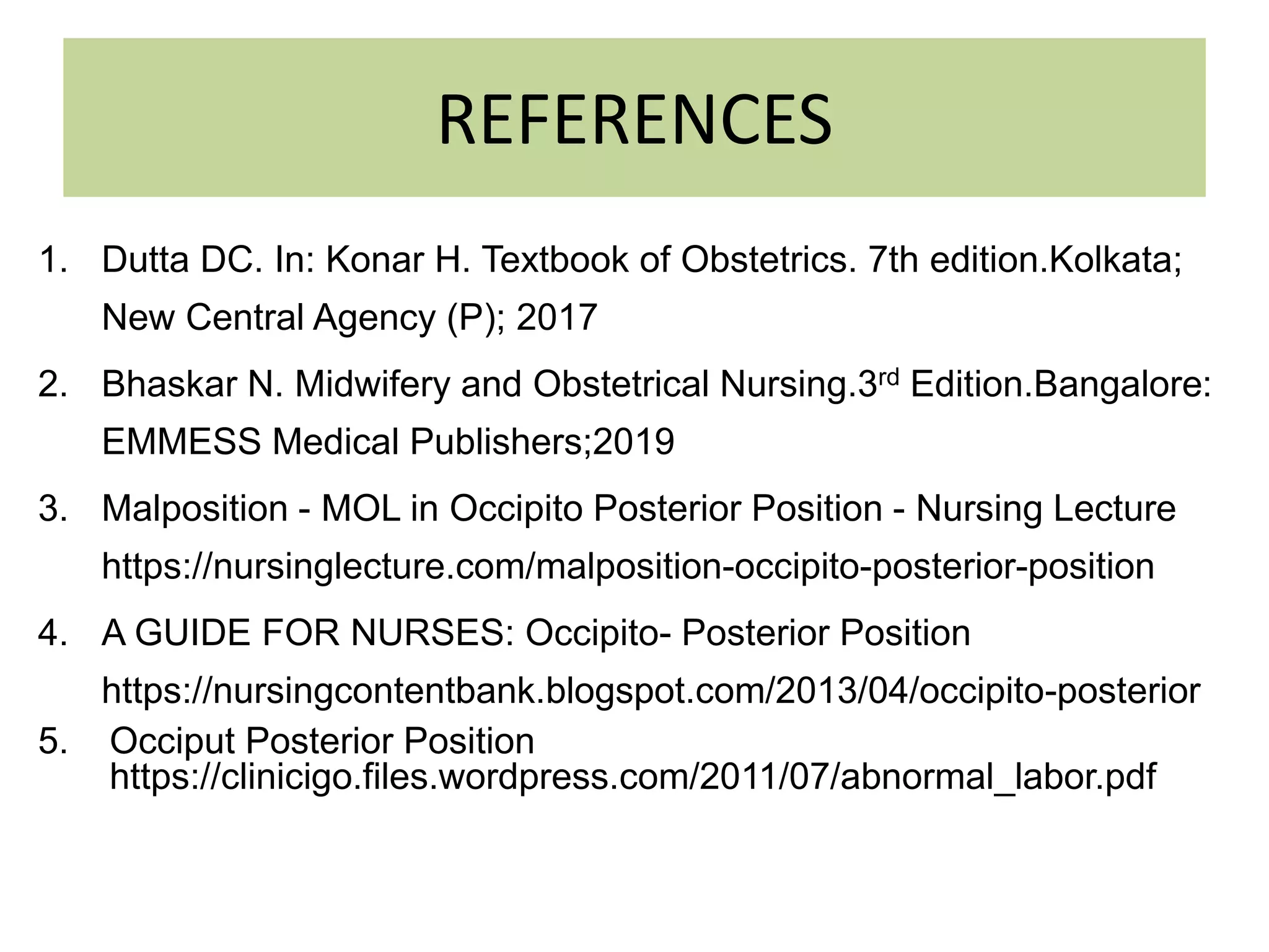 Occipito posterior position | PPTX