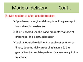 Occipito posterior position | PPTX