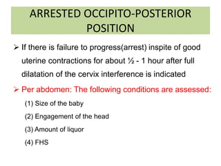 Occipito posterior position | PPTX
