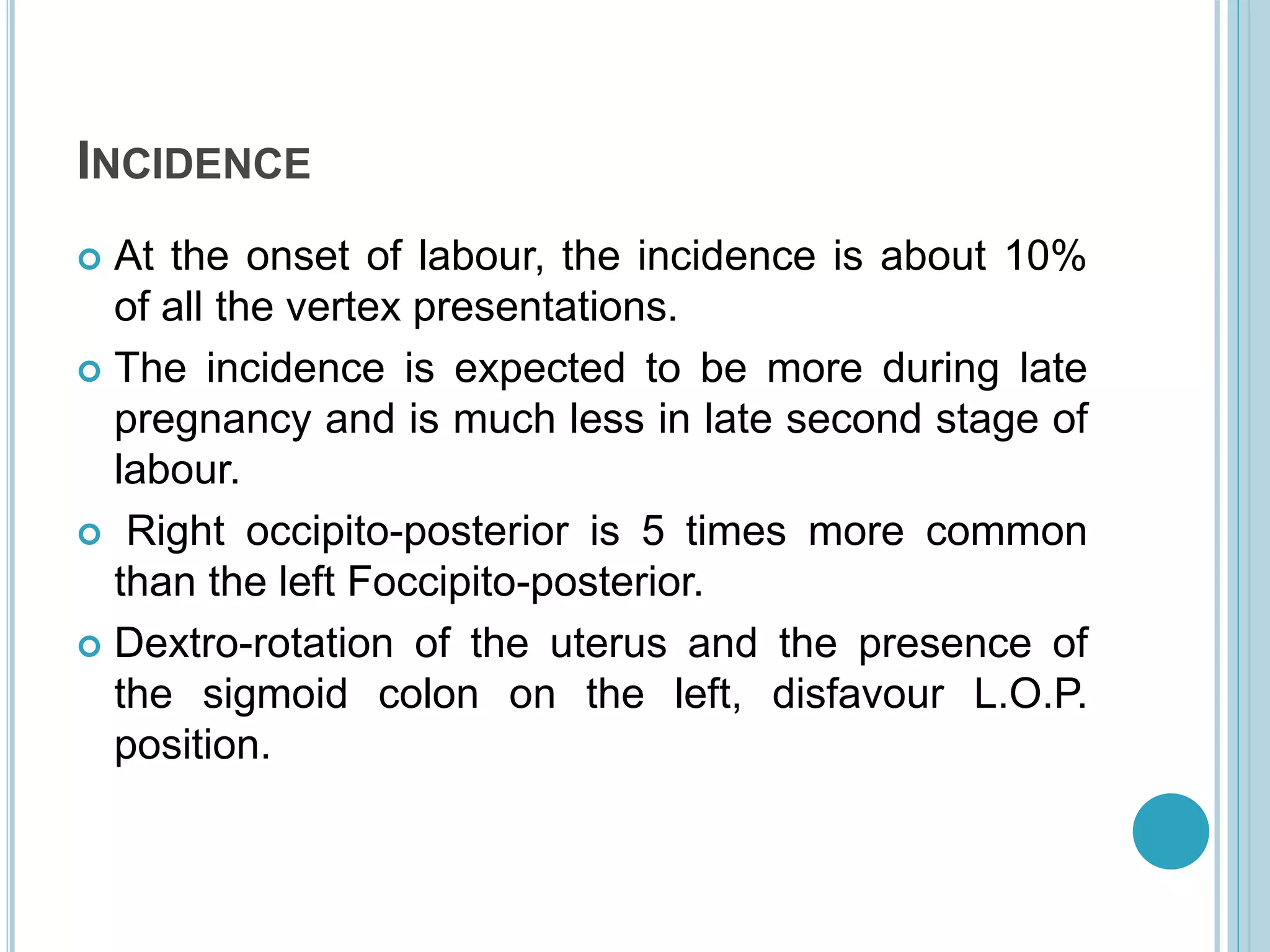 Occipito posterior position | PPT