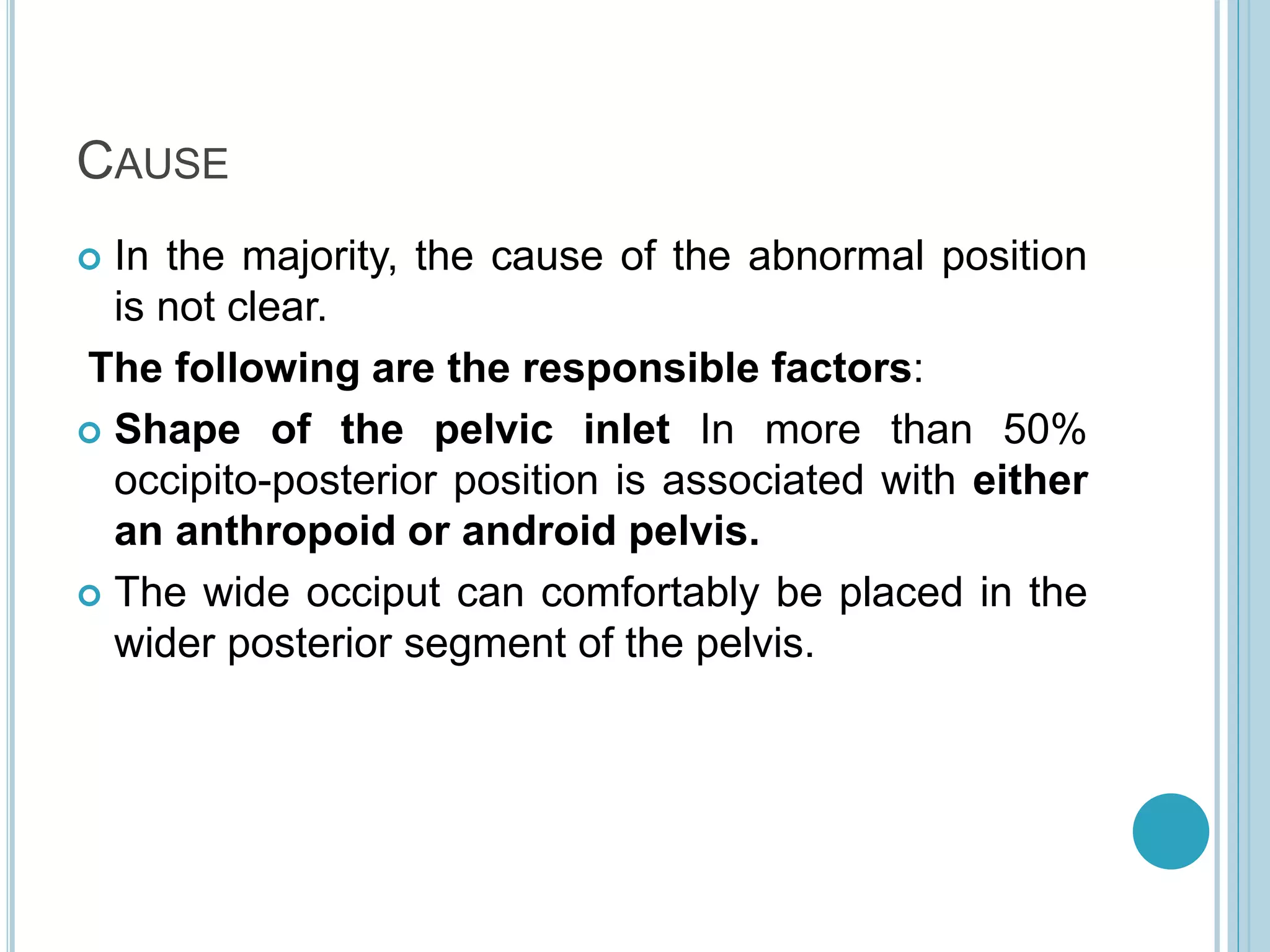 Occipito posterior position | PPT