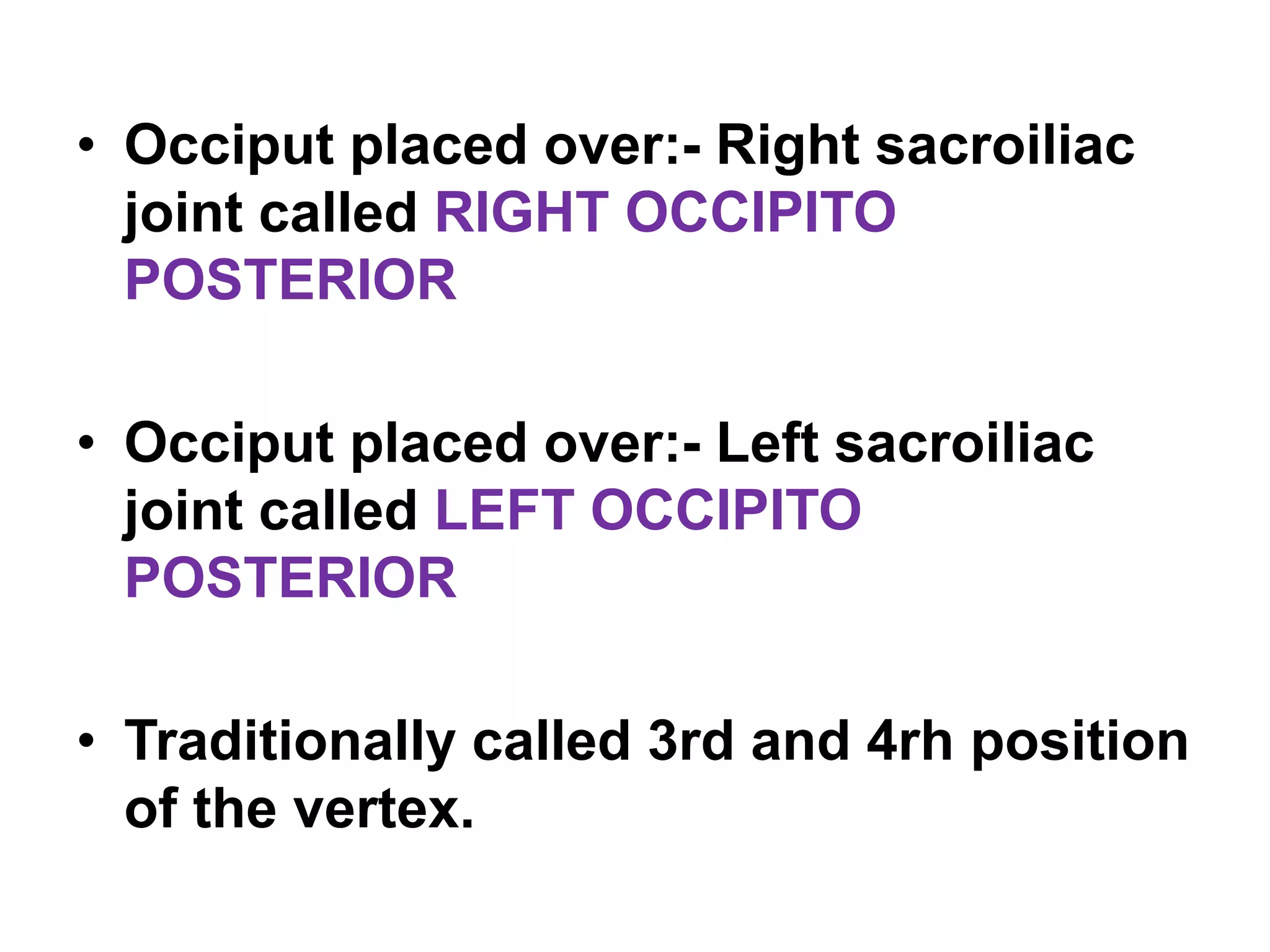 Occipito posterior position | PPTX