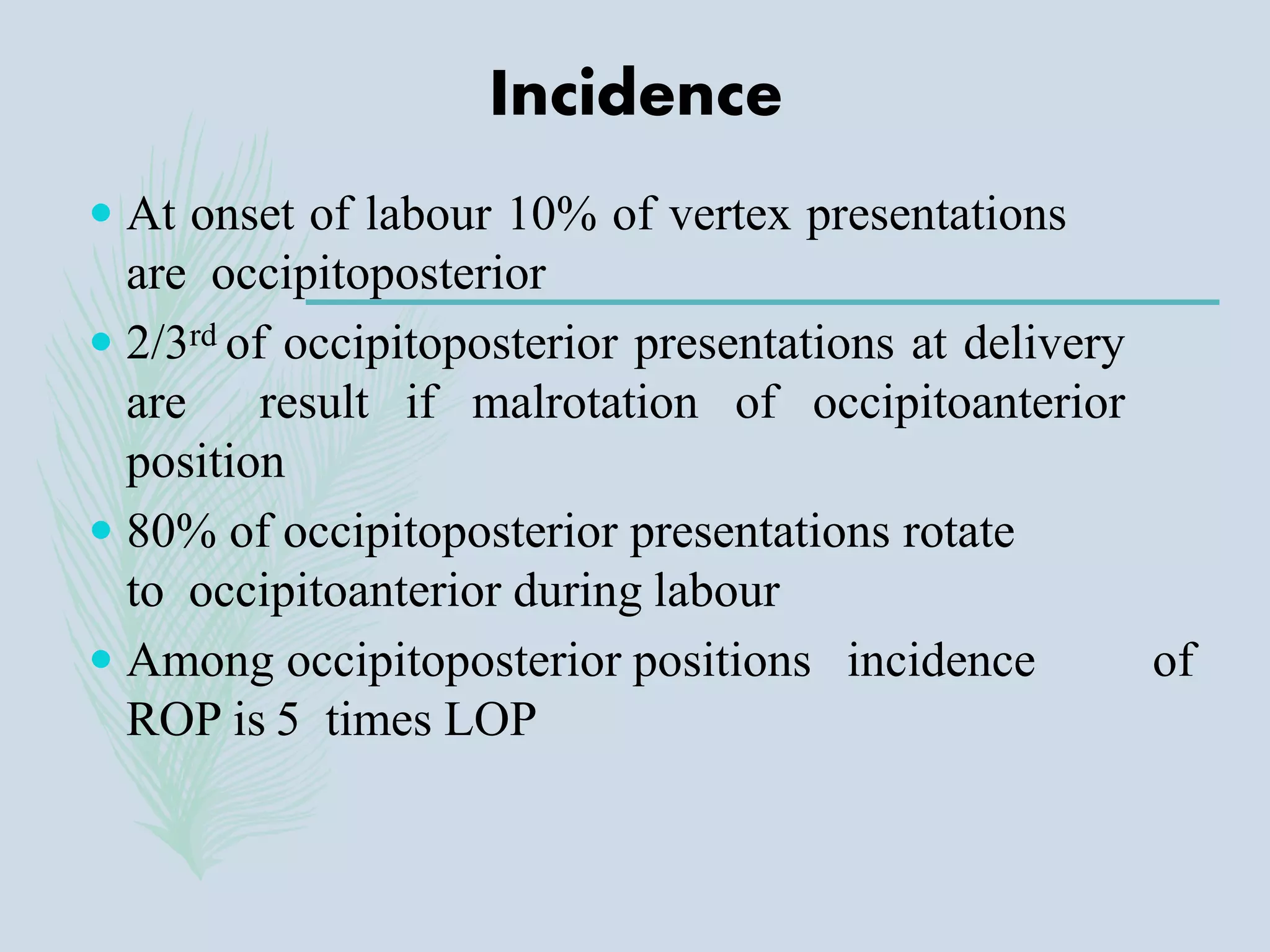 Occipito posterior position | PPTX
