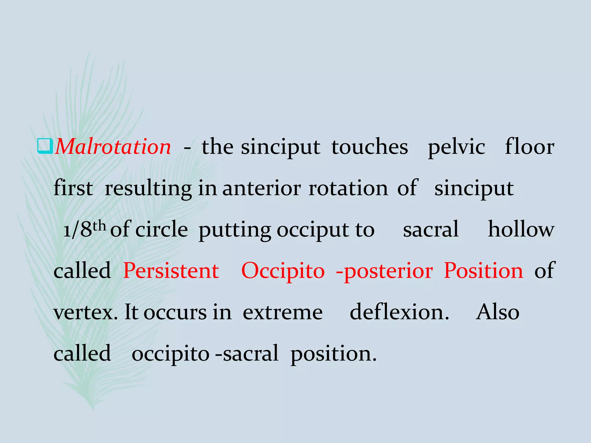 Occipito posterior position | PPTX