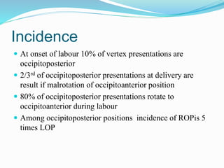 Occipitoposterior position | PPTX