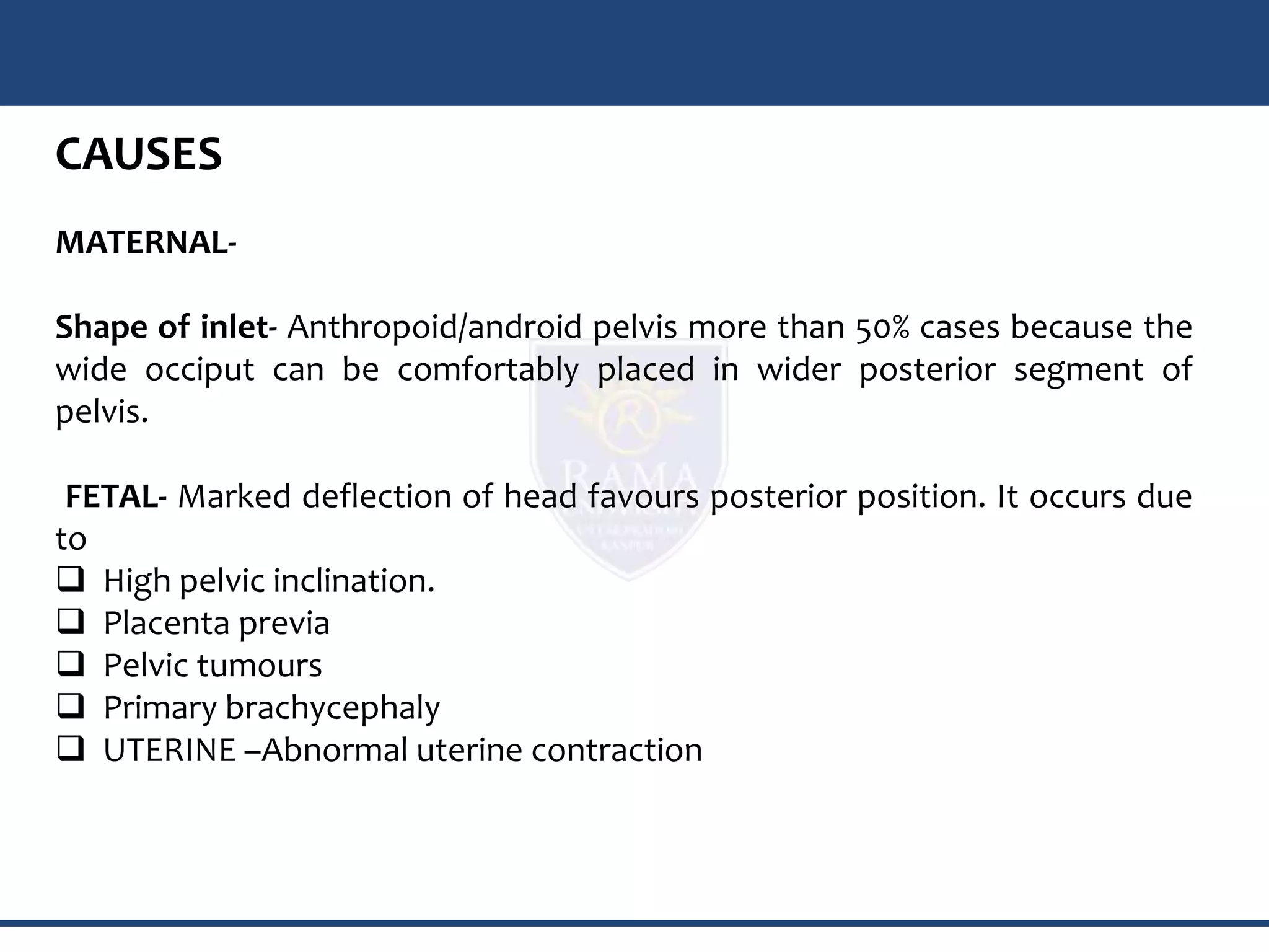Occipito posterior position | PPT