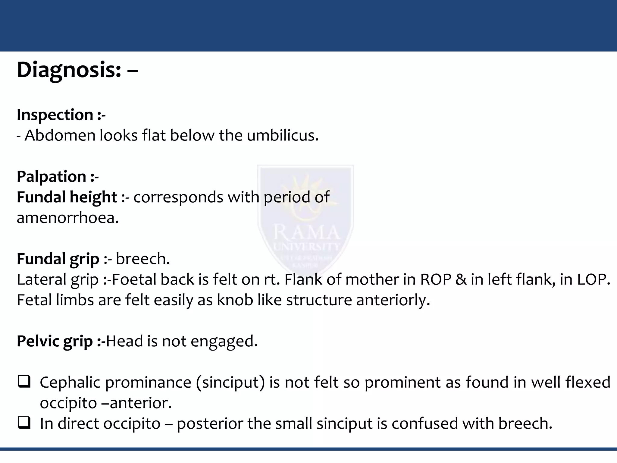 Occipito posterior position | PPT
