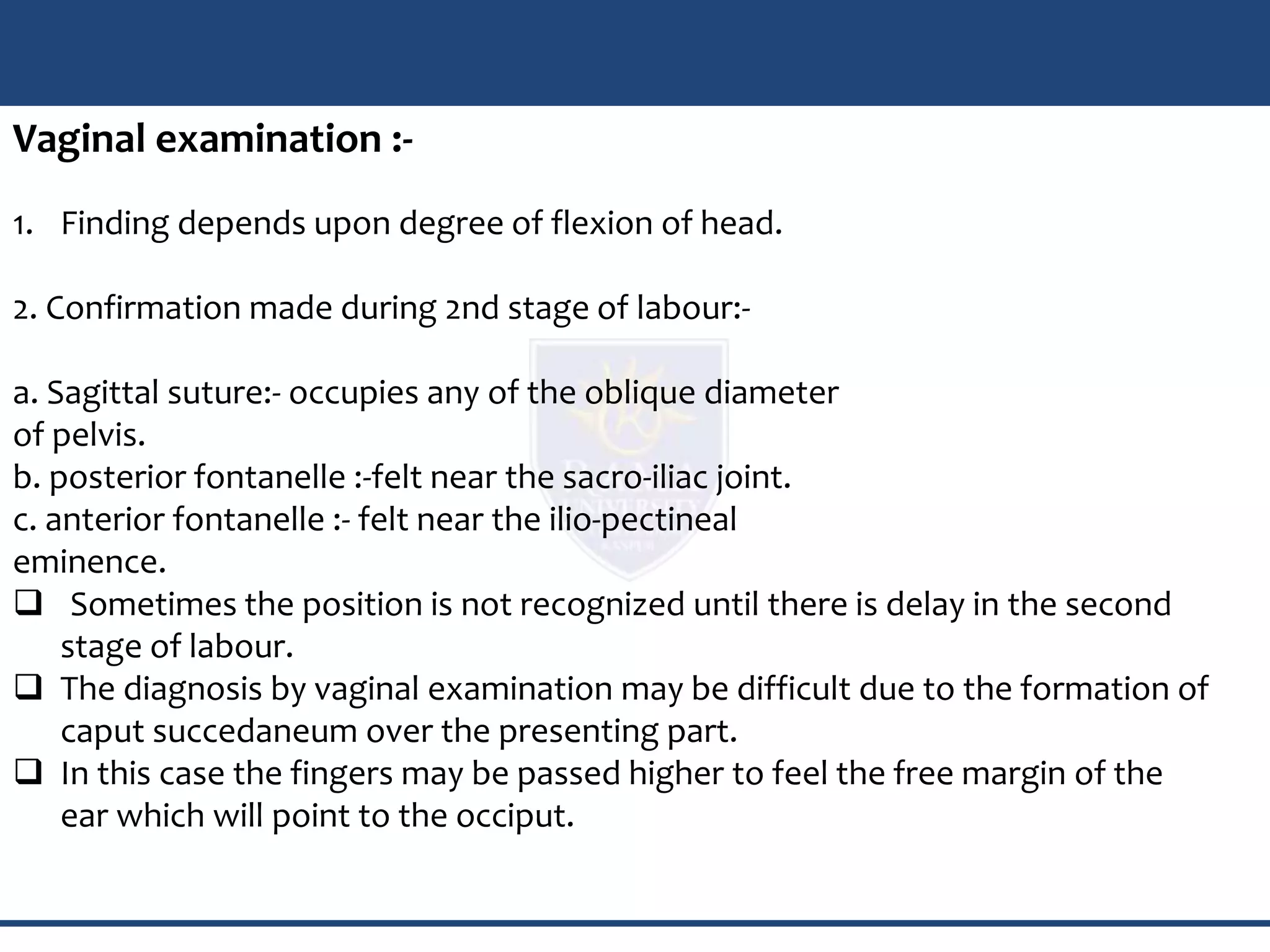 Occipito posterior position | PPT