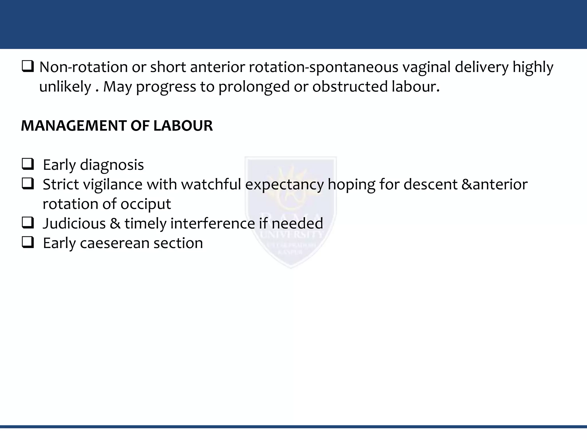 Occipito posterior position | PPT
