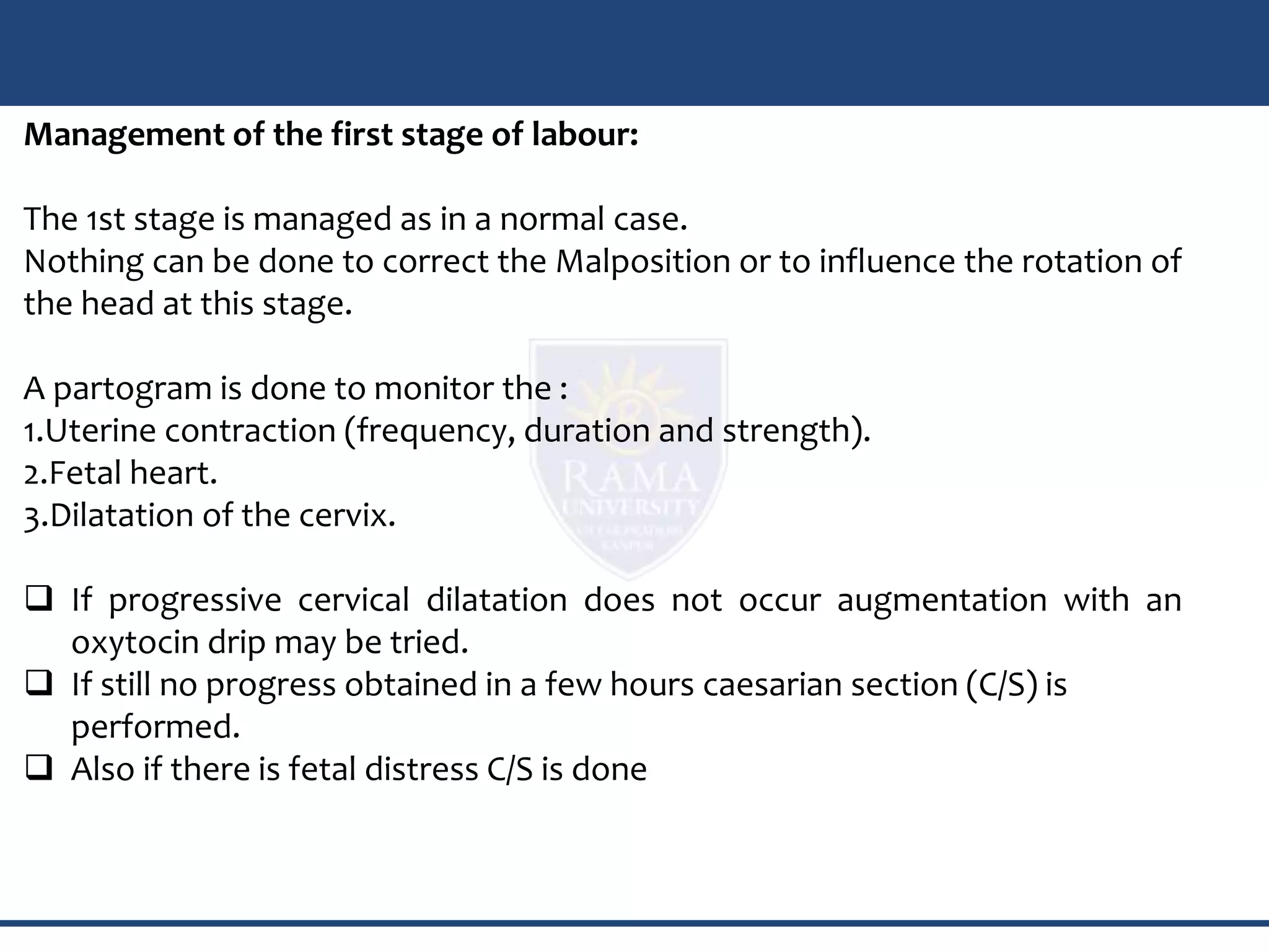 Occipito posterior position | PPT
