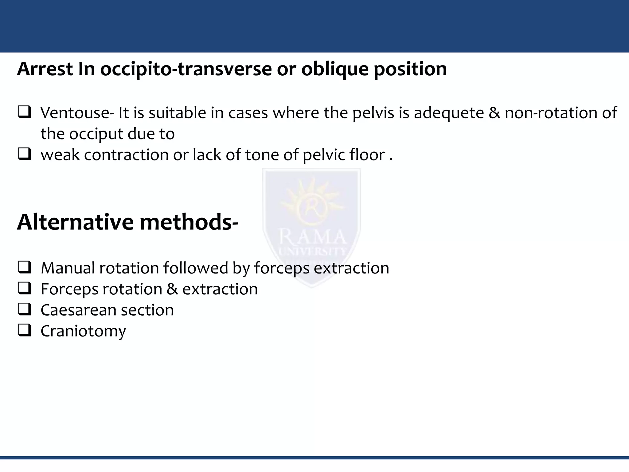 Occipito posterior position | PPT