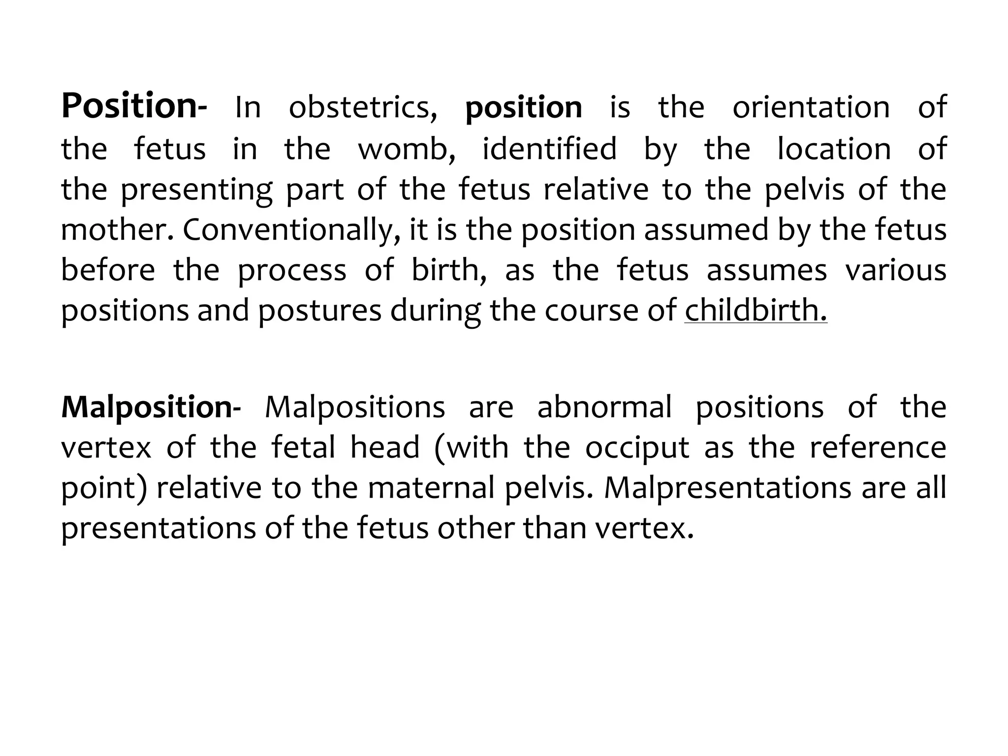 Occipito posterior position | PPT