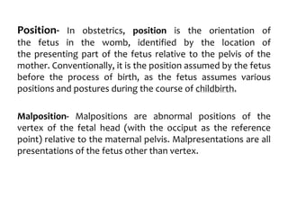 Occipito posterior position | PPT