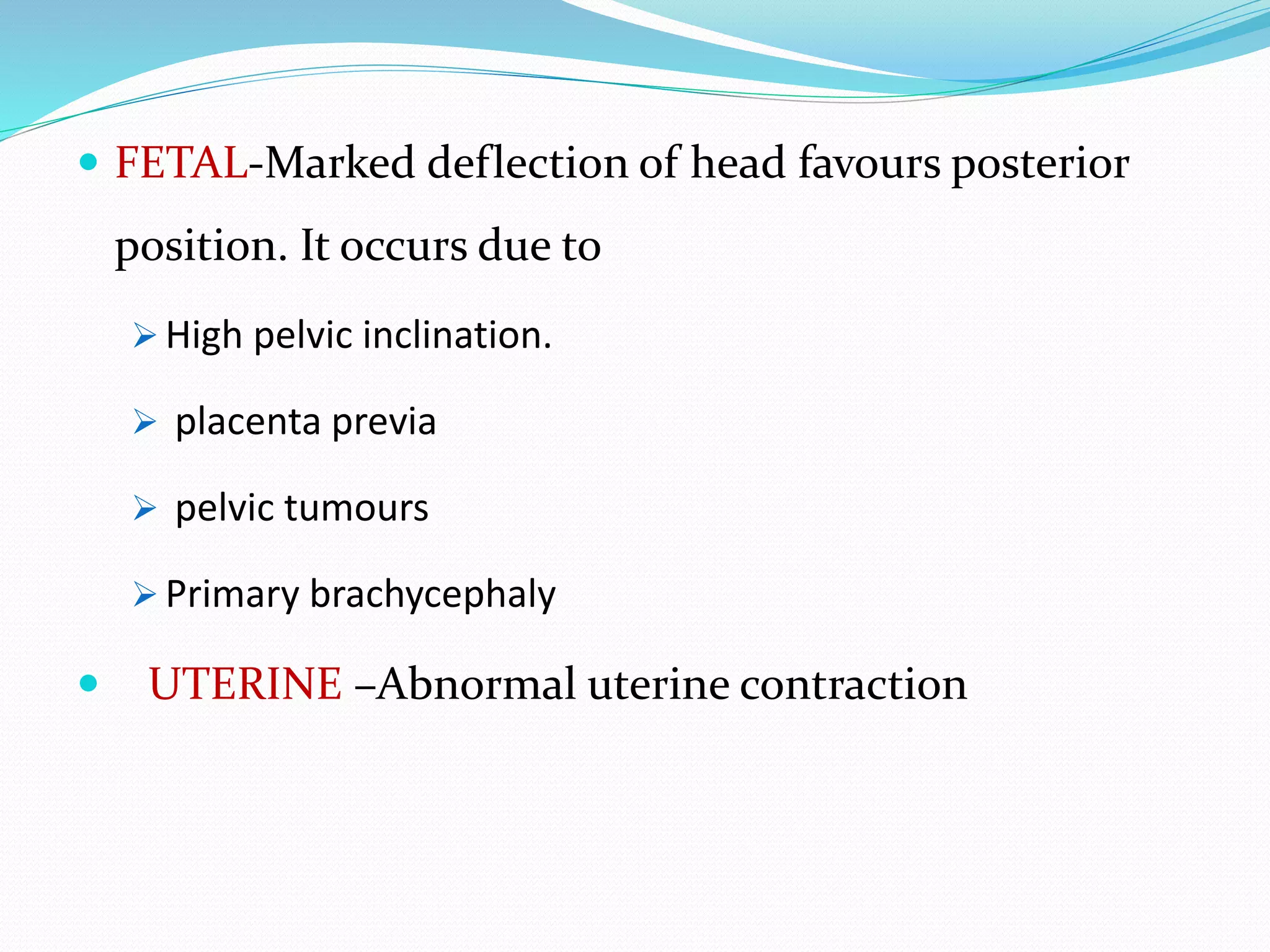 Occipito posterior positition | PPTX