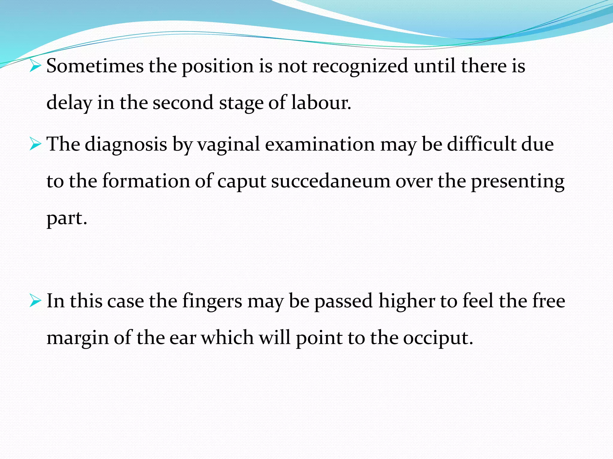 Occipito posterior positition | PPTX