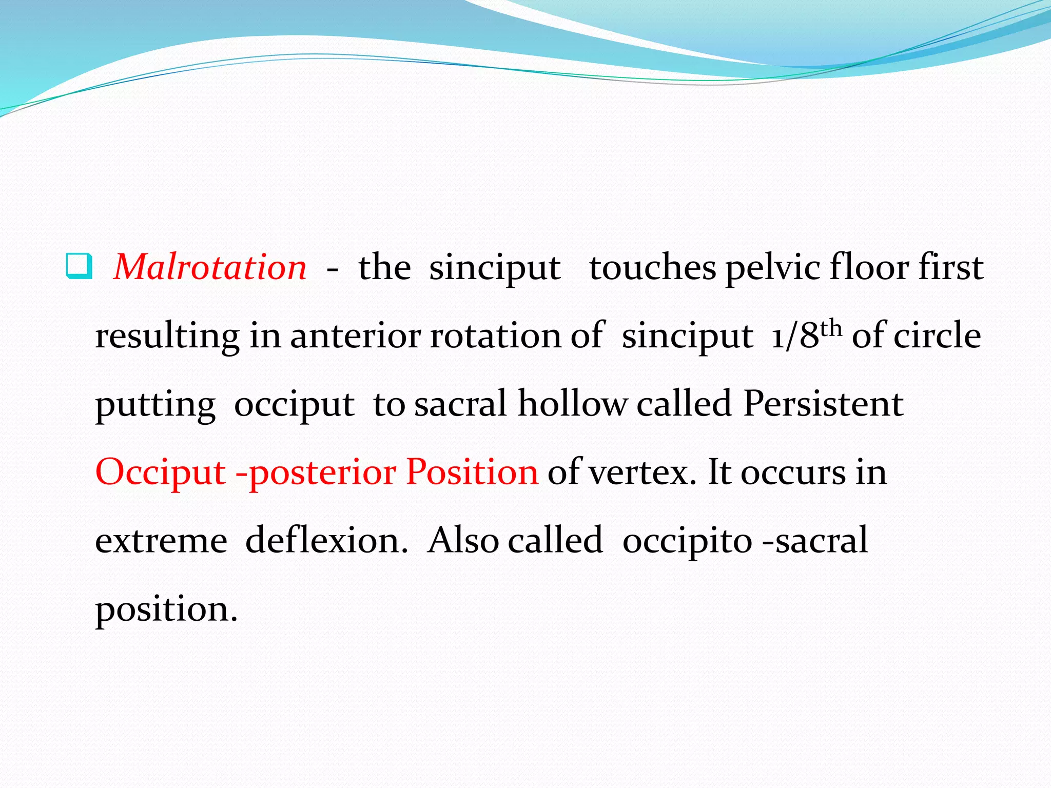 Occipito posterior positition | PPTX