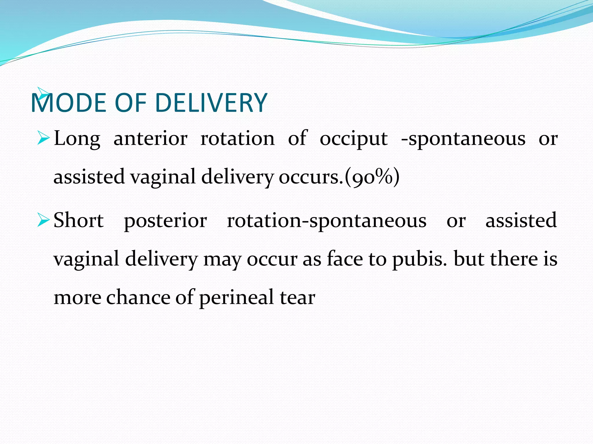 Occipito posterior positition | PPTX